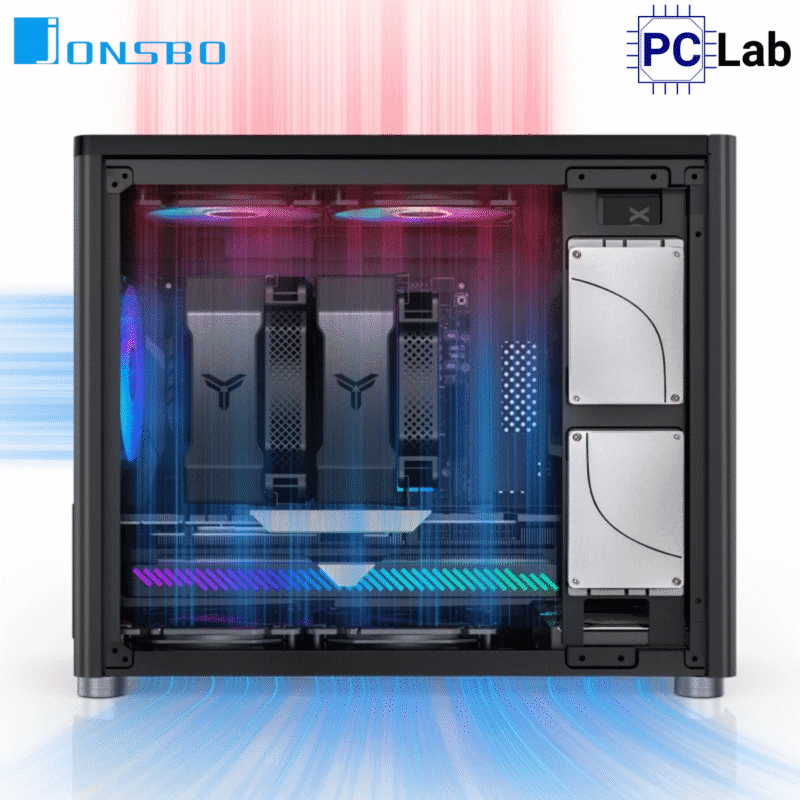Vỏ case PC máy tính Jonsbo D30 Black (M-ATX, Mid Tower, Đen)